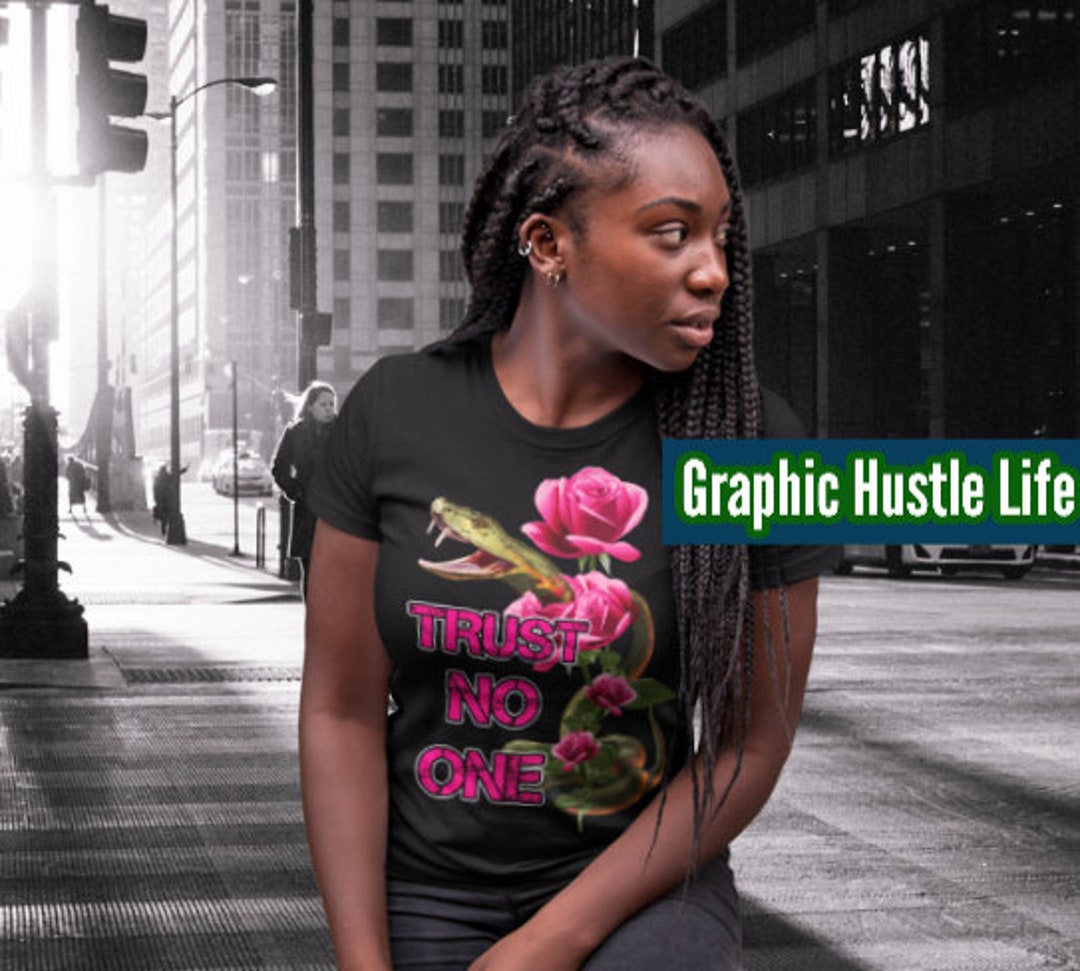 Trust No One Pink Rose Snake Png, Sublimation - Etsy