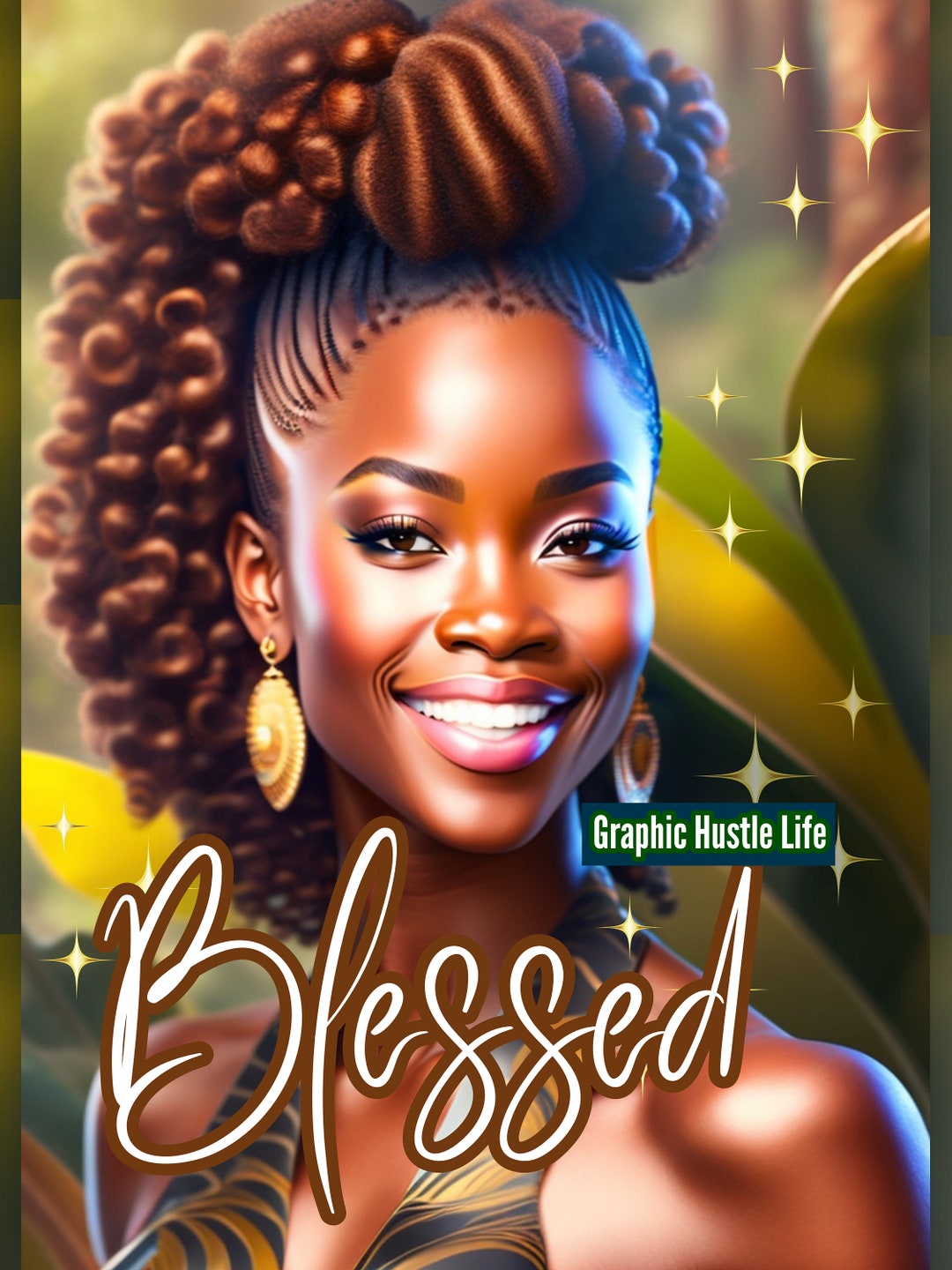 Blessed Woman Png, Black Girl Art, Black Woman Art, God is Good, Book ...