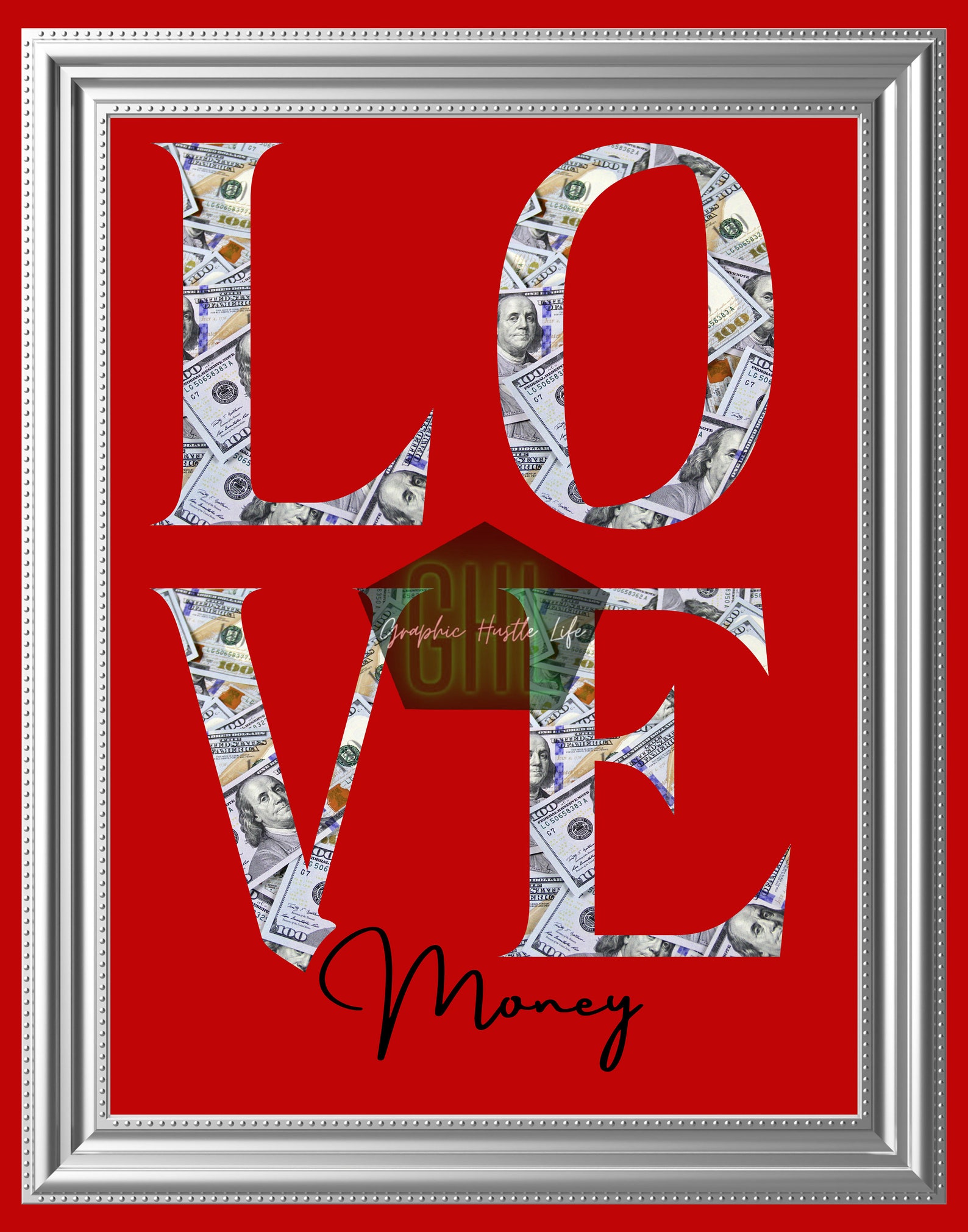 LOVE Money Png, Money Png, Money Wall Art, Hustle Png, Love Png - Etsy