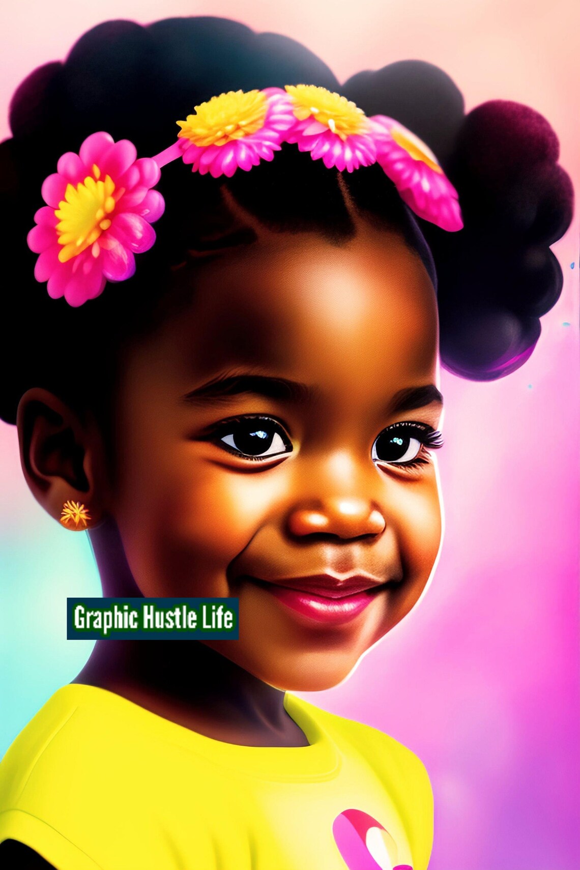AI Dimples Girl Png, Melanin Girl Png, Natural Girl, Black Girl - Etsy