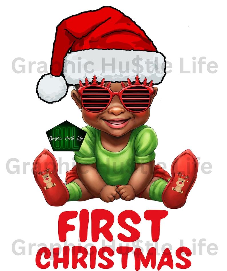 Black Girl Christmas Png, Baby Girl Christmas Png, Melanin Christmas ...