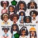 Black Girl Art Bundle Png, Cute Black Girl Clipart, Afro Png, Black ...