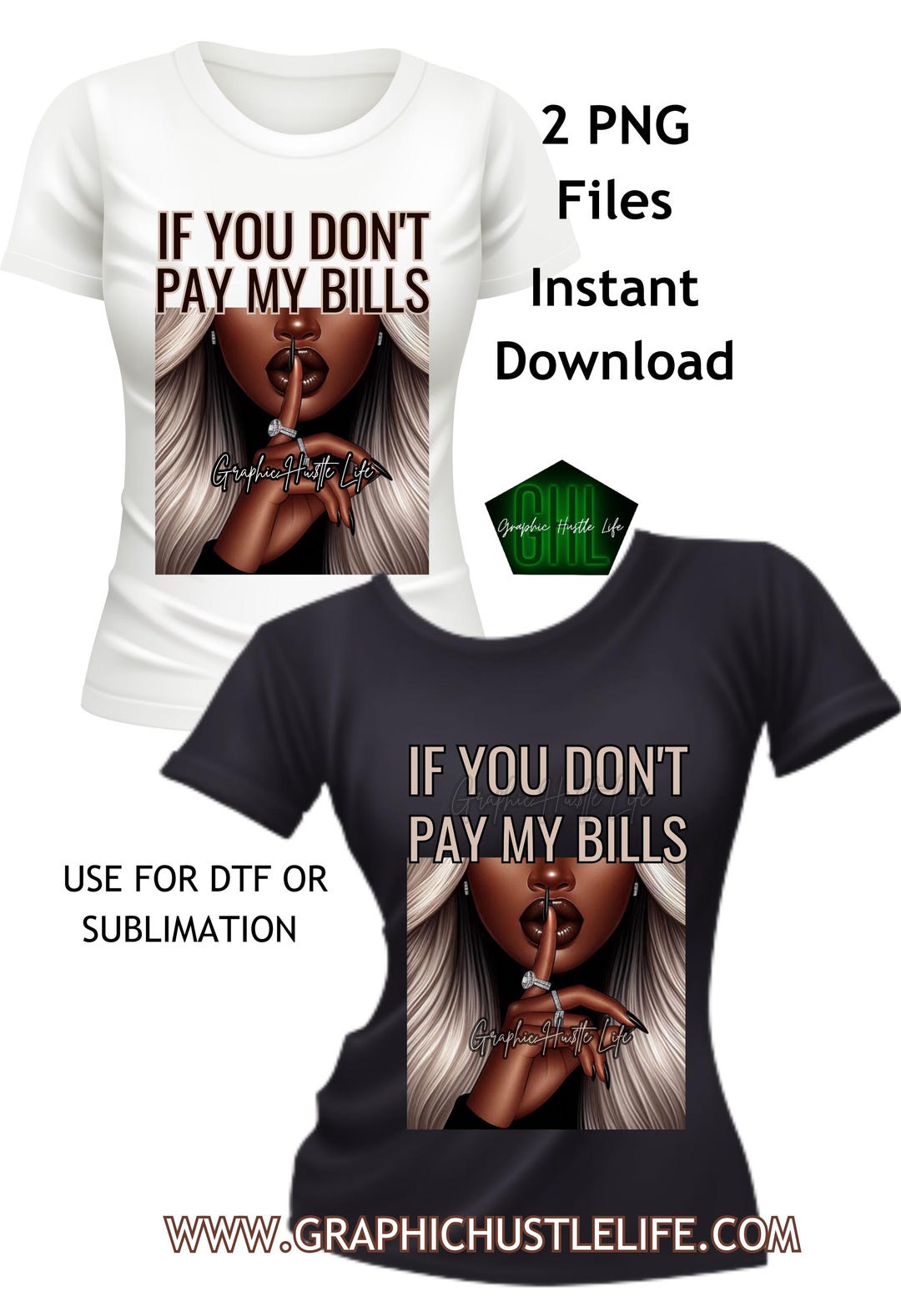 If You Don't Pay My Bills Png, Opinion Doesn't Matter Png, Shhh Png - Etsy