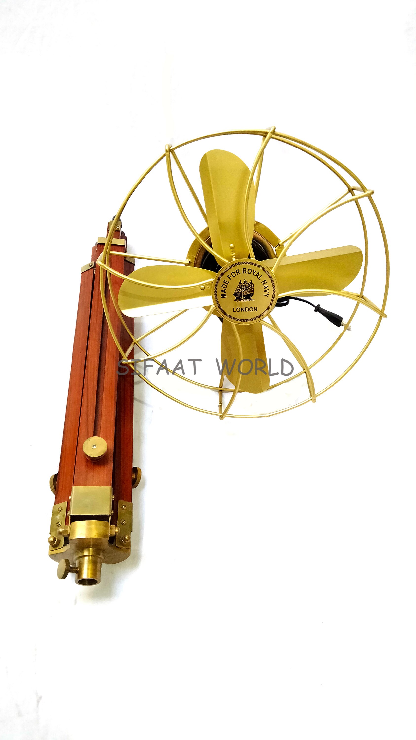 Handmade Antique Floor Standing Electric Fan, Pedestal Fan Royal Navy ...