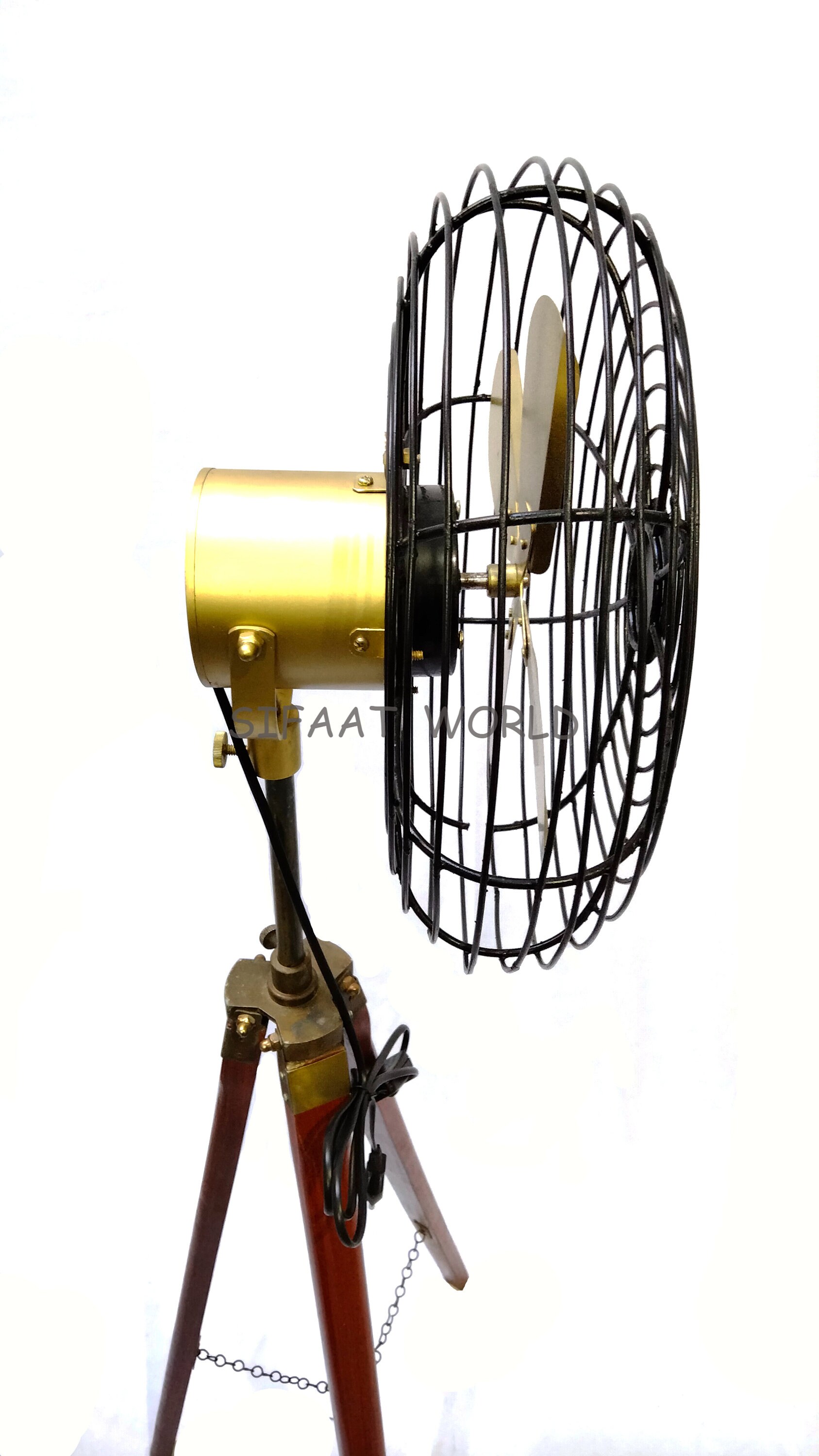 Handmade Antique Floor Standing Electric Fan, Pedestal Fan Royal Navy ...