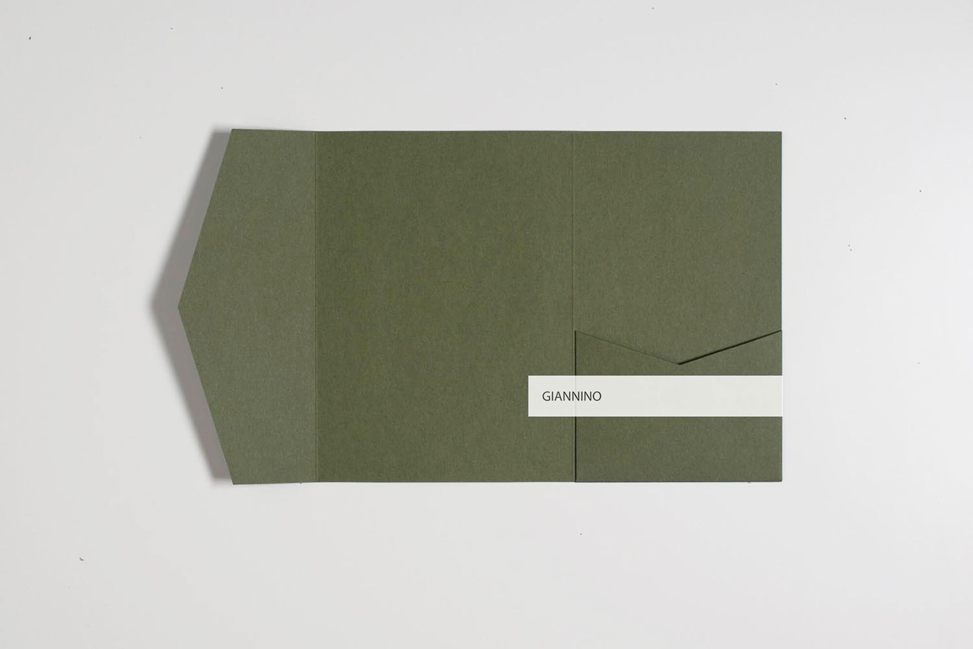 Pocketfold Invite A7, Olive Green Wallet Envelope, Wedding Stationery ...