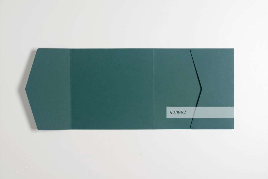 Pocket-fold Envelope, Dark Green, Invitation Envelope, Wedding ...