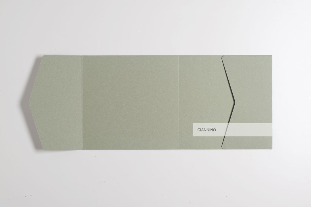 Pocket-fold Envelope, Sage Green, Invitation Wedding Envelopes, Square ...