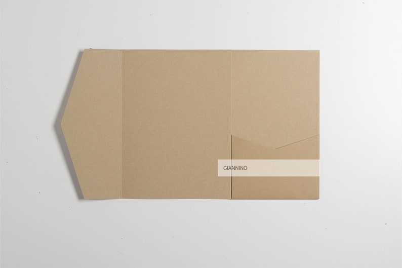 Pocket Fold Envelope A7, Brown Kraft Wallet Envelopes, Wedding ...