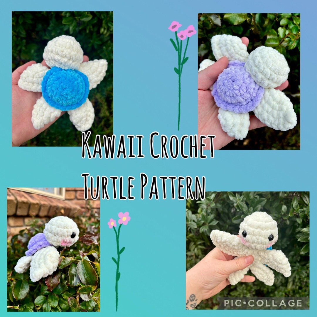 Crochet Turtle Pattern, Cute Pattern for Turtles, PDF Crocheted ...
