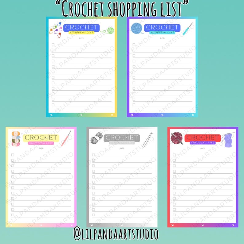 Crochet Checklist Printable & Fillable, Daily to Do List Template, Task ...