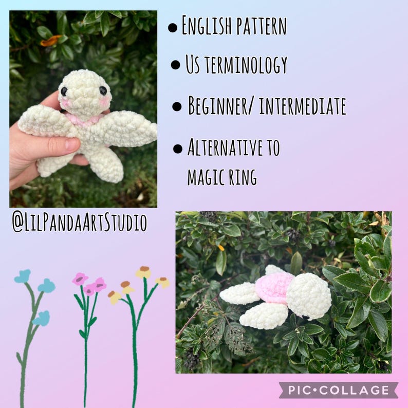 Crochet Turtle Pattern, Cute Pattern for Turtles, PDF Crocheted ...