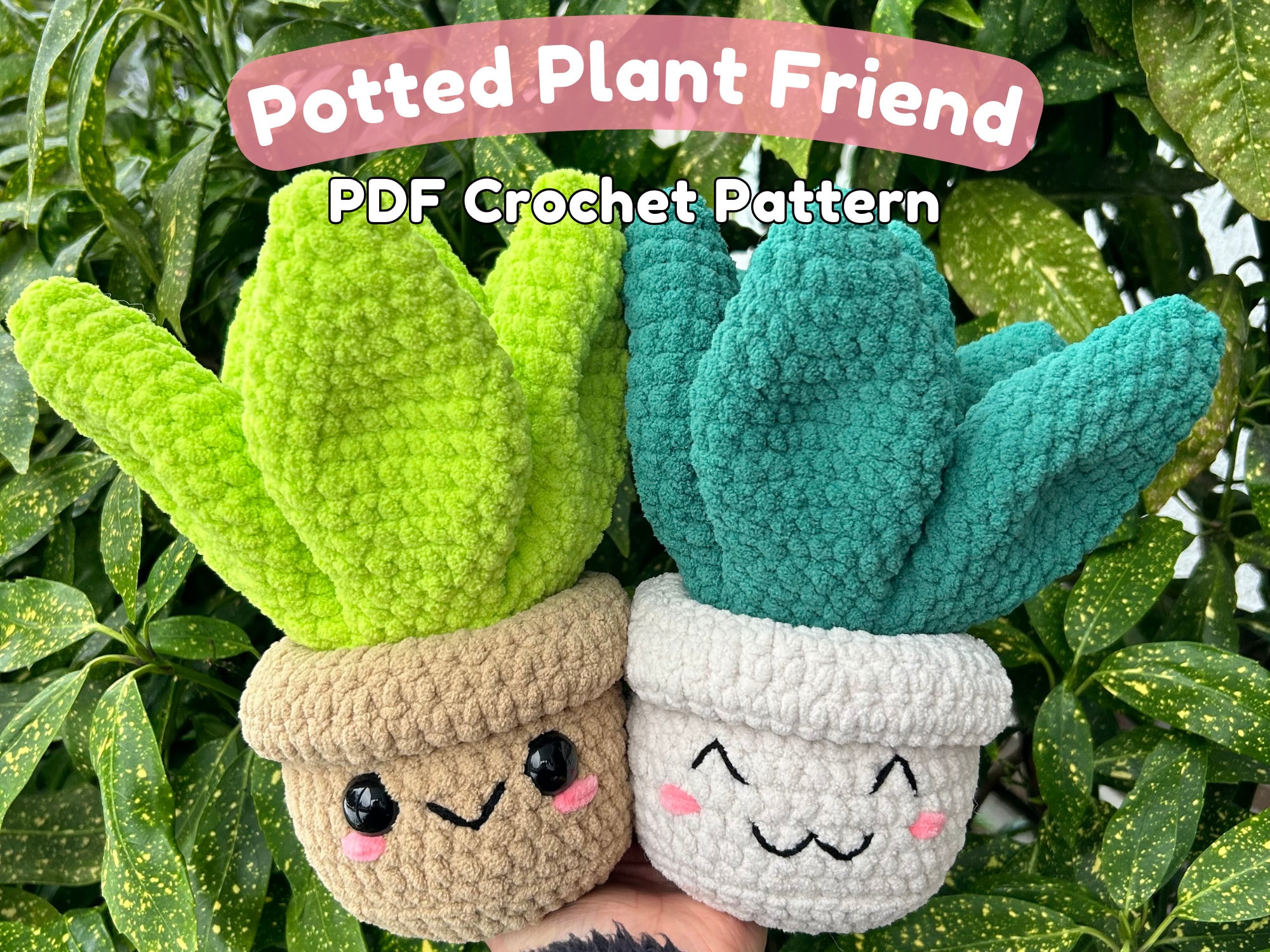 Potted Plant Friend PDF Crochet Pattern crochet Plant, Amigurumi Plant ...
