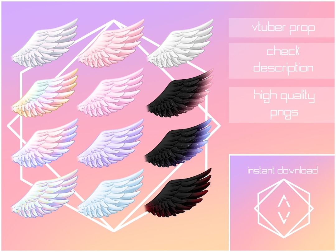 Angel Head Wings - Vtuber | Twitch | Youtube | Prop | Asset | Anime ...