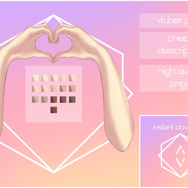 Vtuber Hand Asset - Etsy