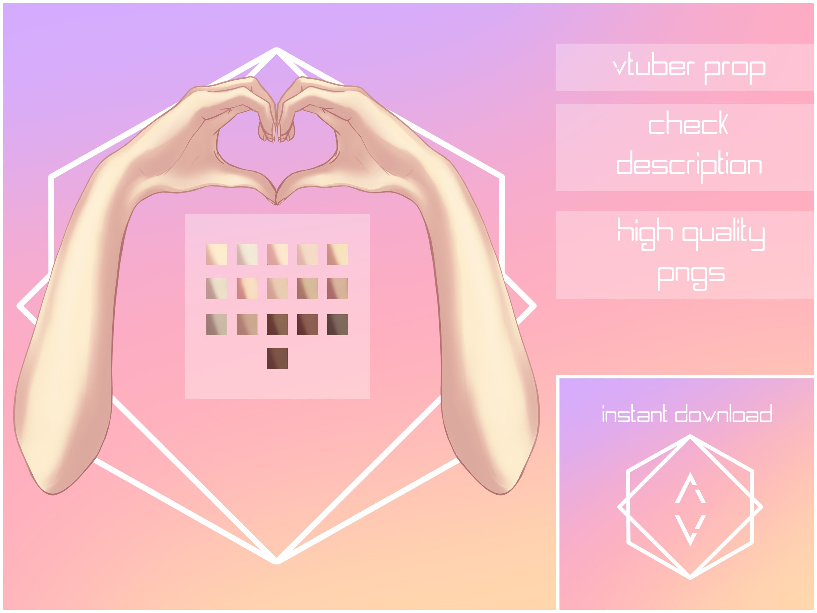 Vtuber Heart - Etsy