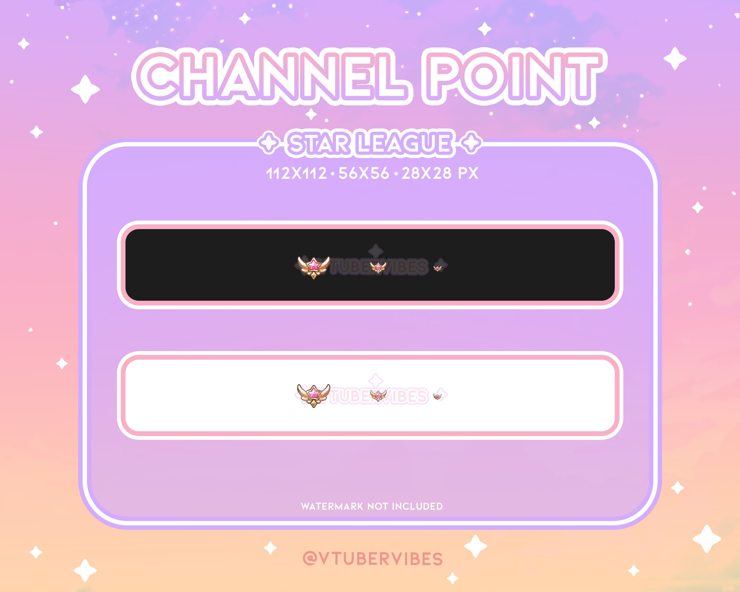 Star League Channel Point Twitch Emote Icon Star Gem Graphic Chat Subs ...