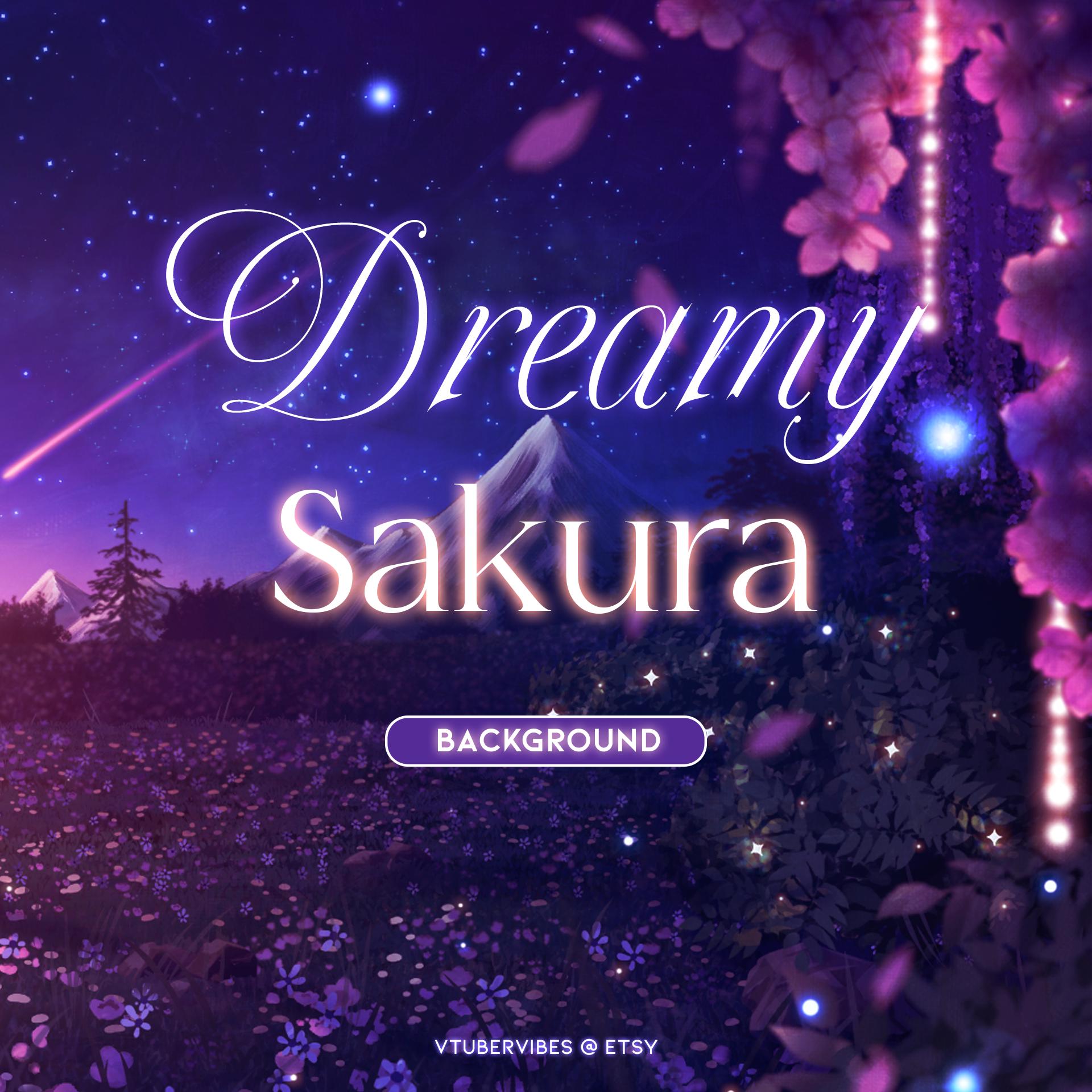 Dreamy Sakura Background | Wallpaper | Handmade | Twitch | Vtuber ...