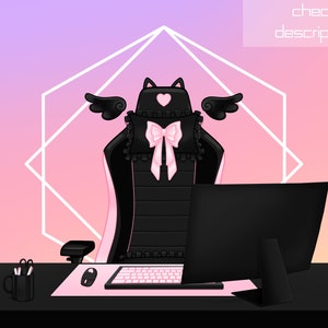 Cute Vtuber Chairs With Bonus Desks 2d - Png | Twitch | Youtube ...