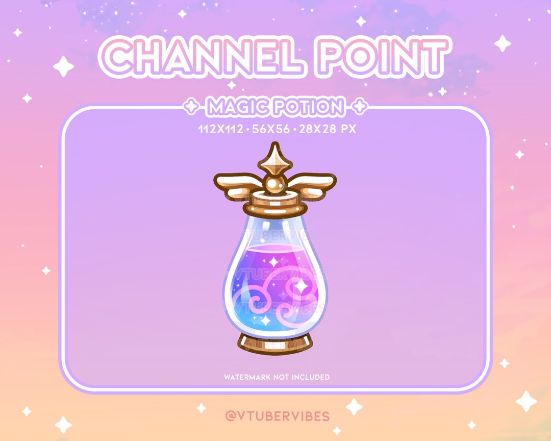 Magic Potion Channel Point Twitch Emote Icon Star Gem Graphic Chat Subs ...