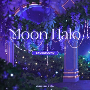 Moon Halo Background | Handmade | Wallpaper | Twitch | Vtuber | Moon ...