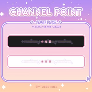Cute Bow Channel Point Twitch Emote Icon Graphic Chat Subs Kawaii ...