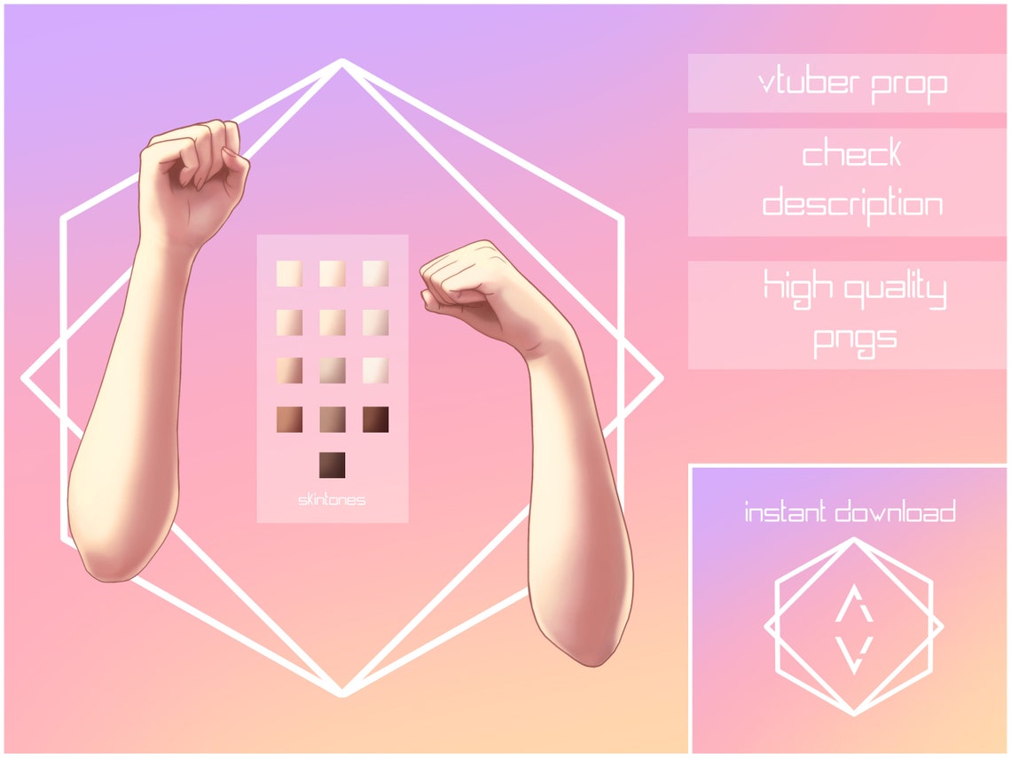 Mew Mew :3 Hands Vtuber Twitch Youtube Kawaii Cute - Etsy UK