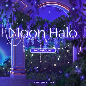 Moon Halo Background | Handmade | Wallpaper | Twitch | Vtuber | Moon ...