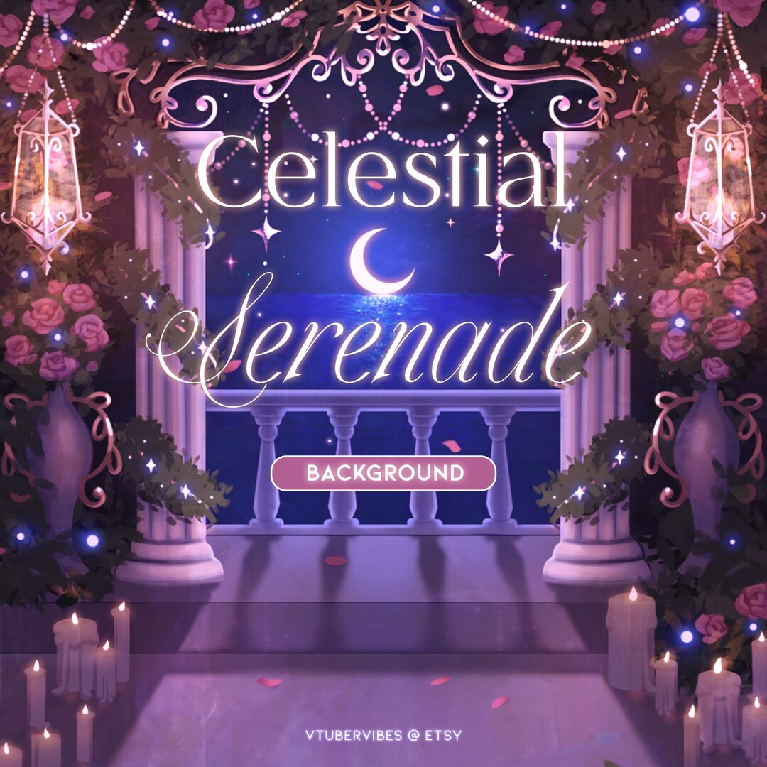 Celestial Serenade Background | Handmade| Wallpaper | Twitch | Vtuber ...