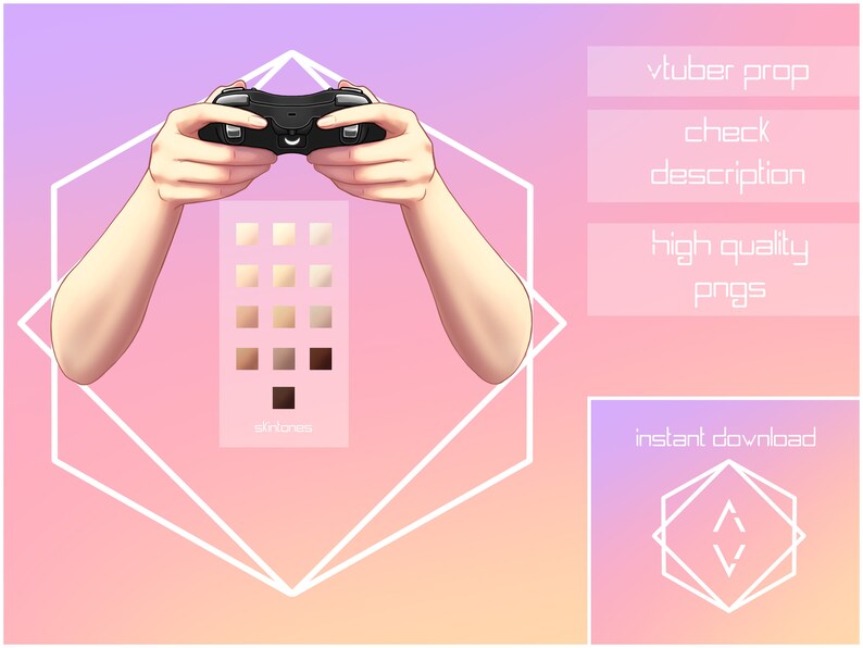 Lets Play Hands Vtuber Twitch Youtube Controller - Etsy