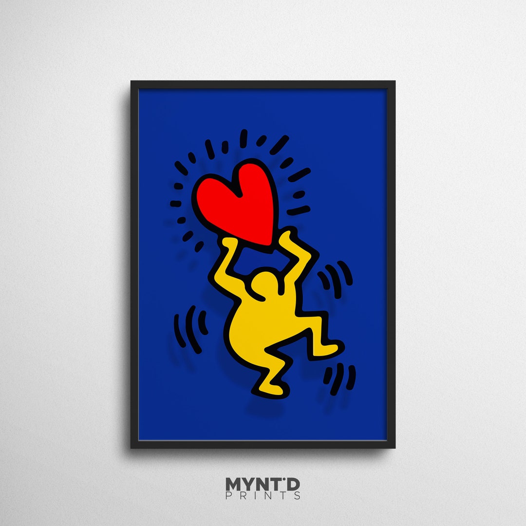 Keith Haring Pop Art Love Print, Keith Haring Exhibition Set, Dancing ...