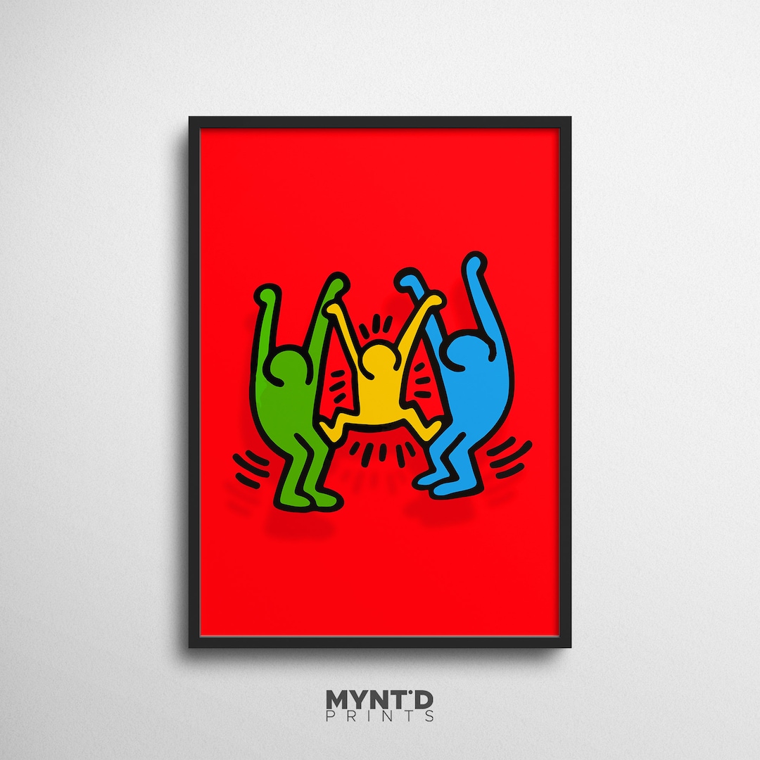 Keith Haring Dancing People Print, Keith Haring Exhibition Set, Pop ...