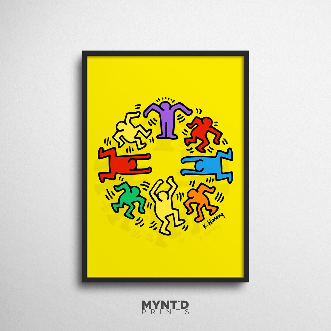 Keith Haring Dancing People Print, Keith Haring Exhibition Set, Pop Art ...