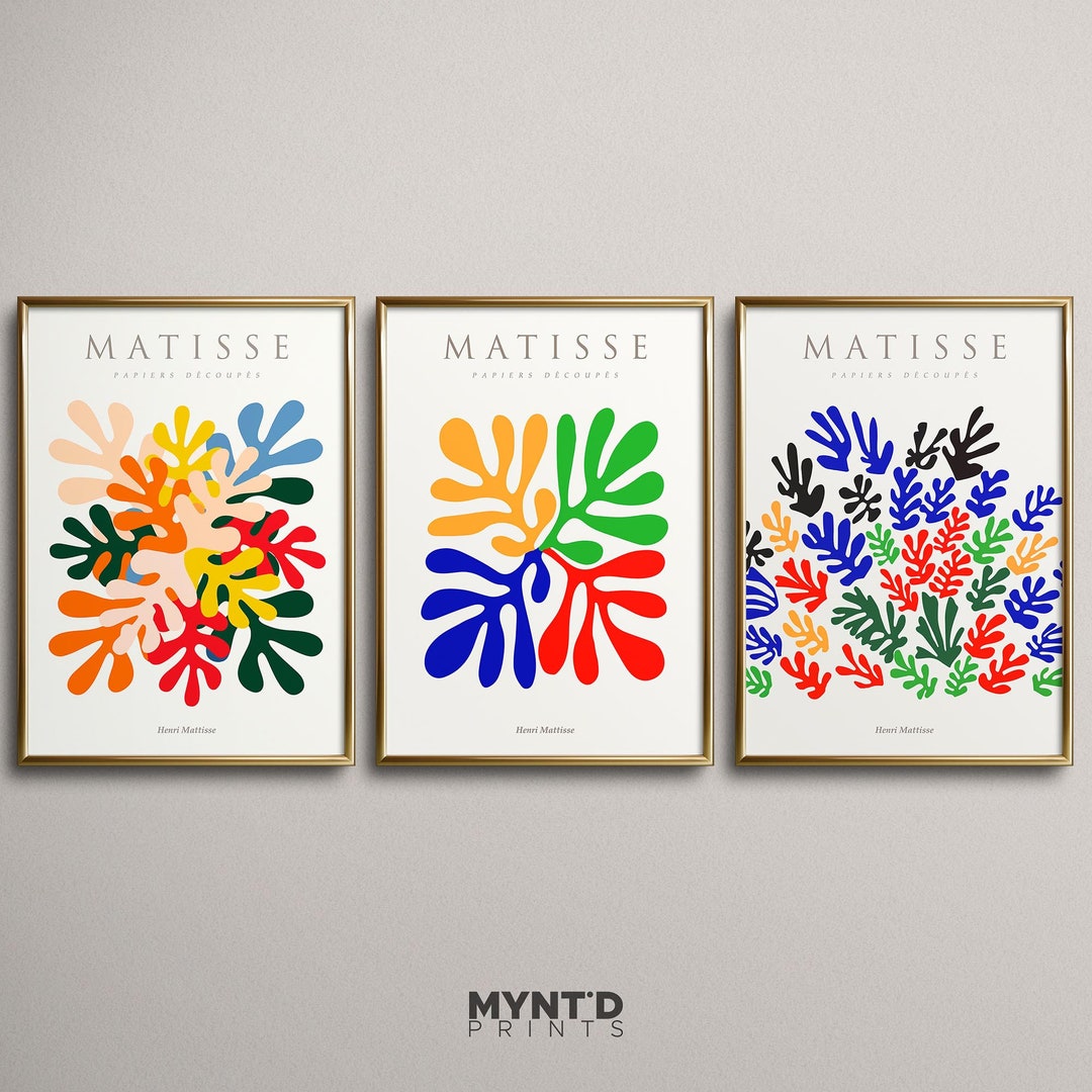 Set of 3 Henri Matisse Colorful Print Set of Matisse Wall Poster 3 ...