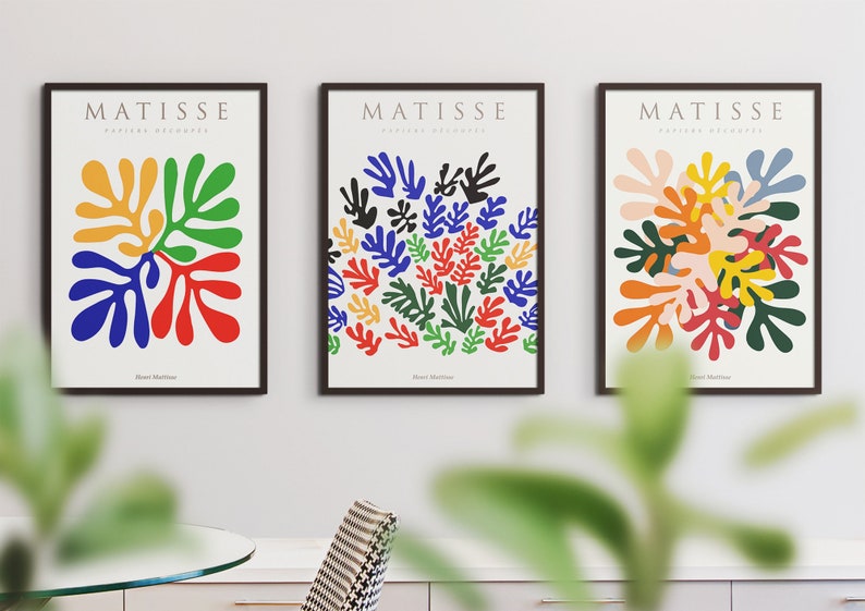 Set of 3 Henri Matisse Colorful Print Set of Matisse Wall Poster 3 ...
