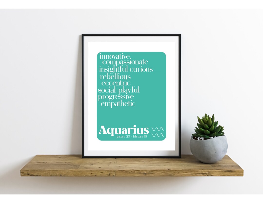 Aquarius | Zodiac | Aquarius Traits | Digital Print - Etsy