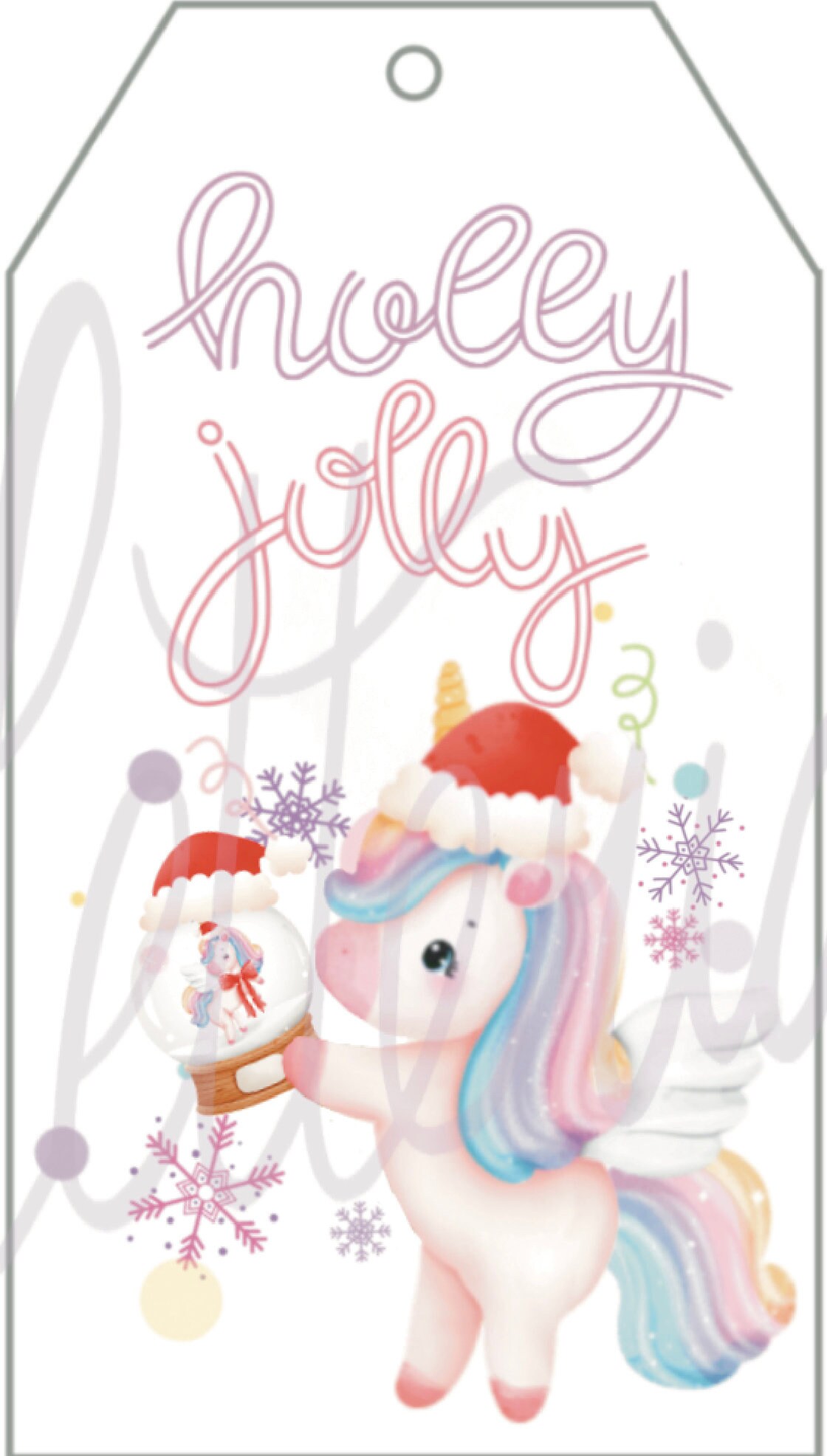 Printable Gift Tags Unicorns Nine Designs Christmas Tags Holiday Tags ...