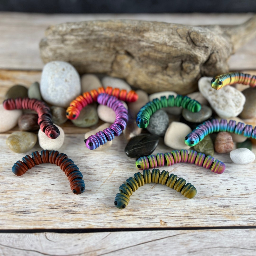 Fidget Raupe im 2er Set | Fidget Spielzeug | Fidget Wurm | Anti-Stress ...