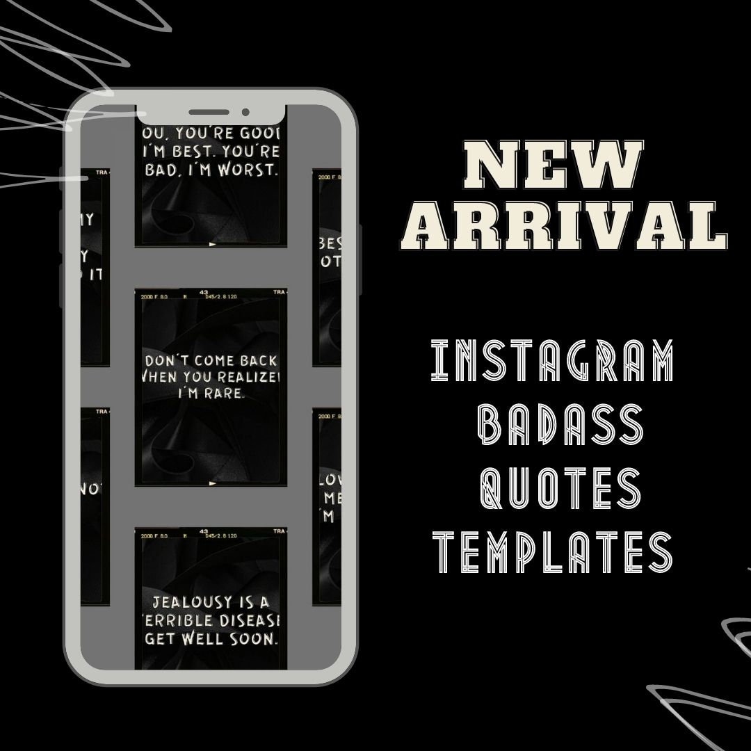 30 Badass Instagram Quotes (instagram Posts by Canva) - Etsy