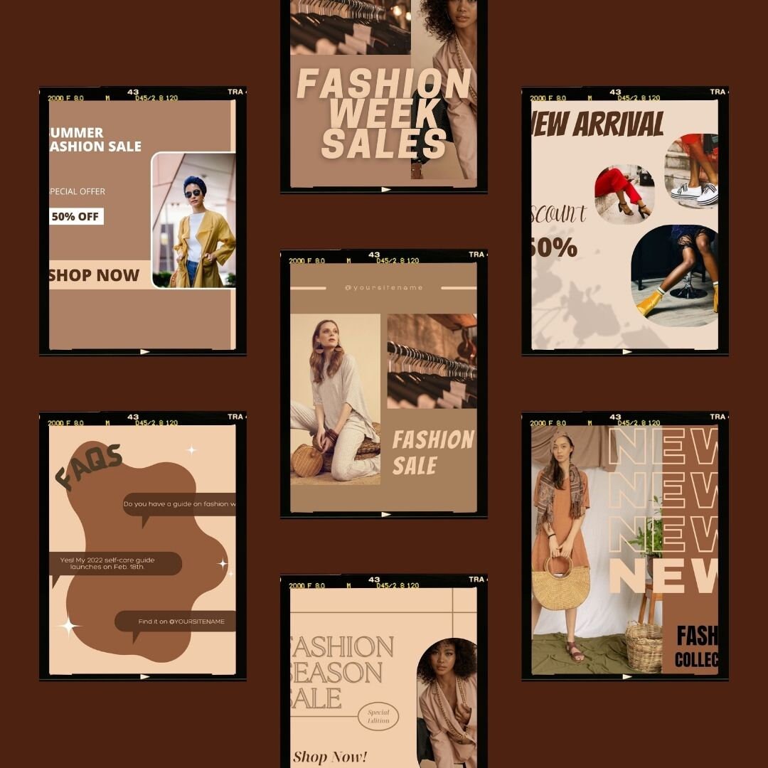 50 Fashion Instagram Templates| Fashion Design Posts | Trendy Instagram ...