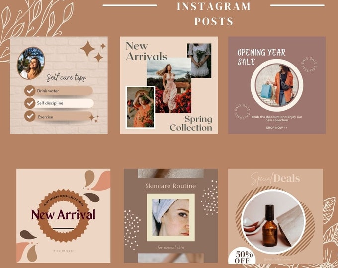 Aesthetic Instagram Template Posts for Content Creator Aesthetic ...