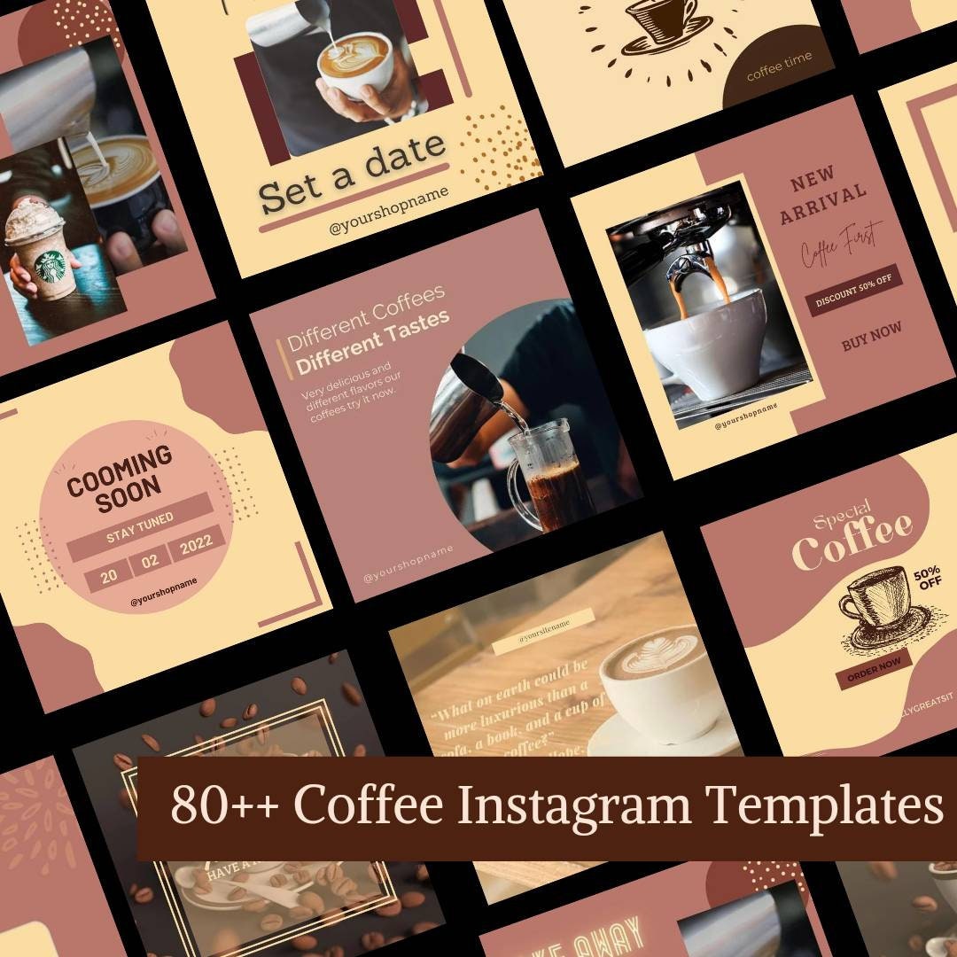 80+ Coffee Instagram Template Design | Instagram Posts | Instagram ...
