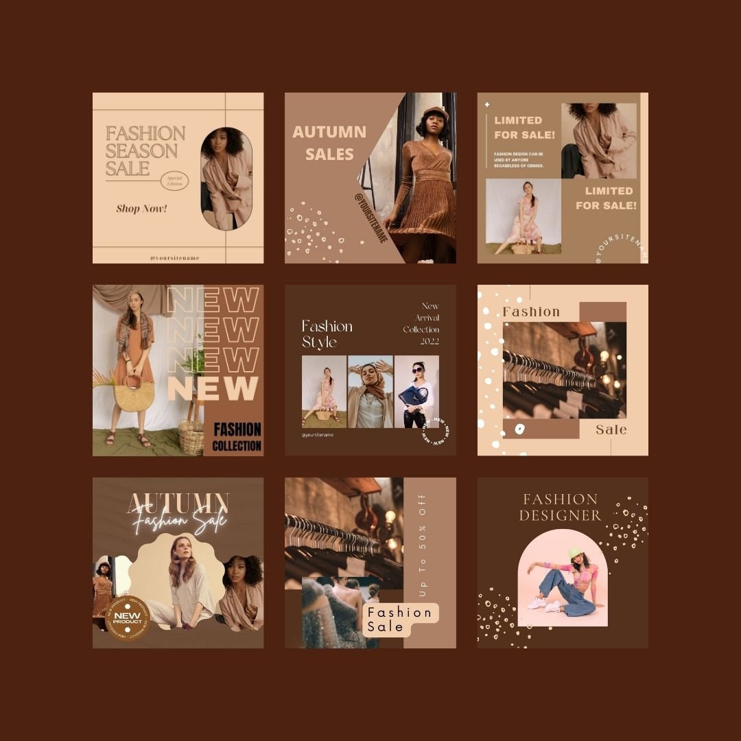 50 Fashion Instagram Templates| Fashion Design Posts | Trendy Instagram ...