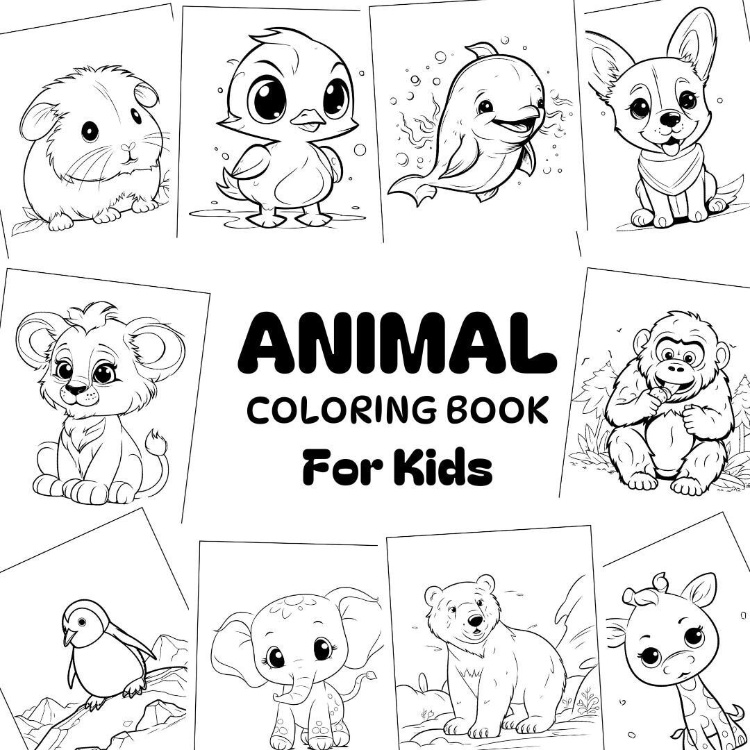Animal Coloring Pages for Creative Kids, Printable Animal Coloring Book ...
