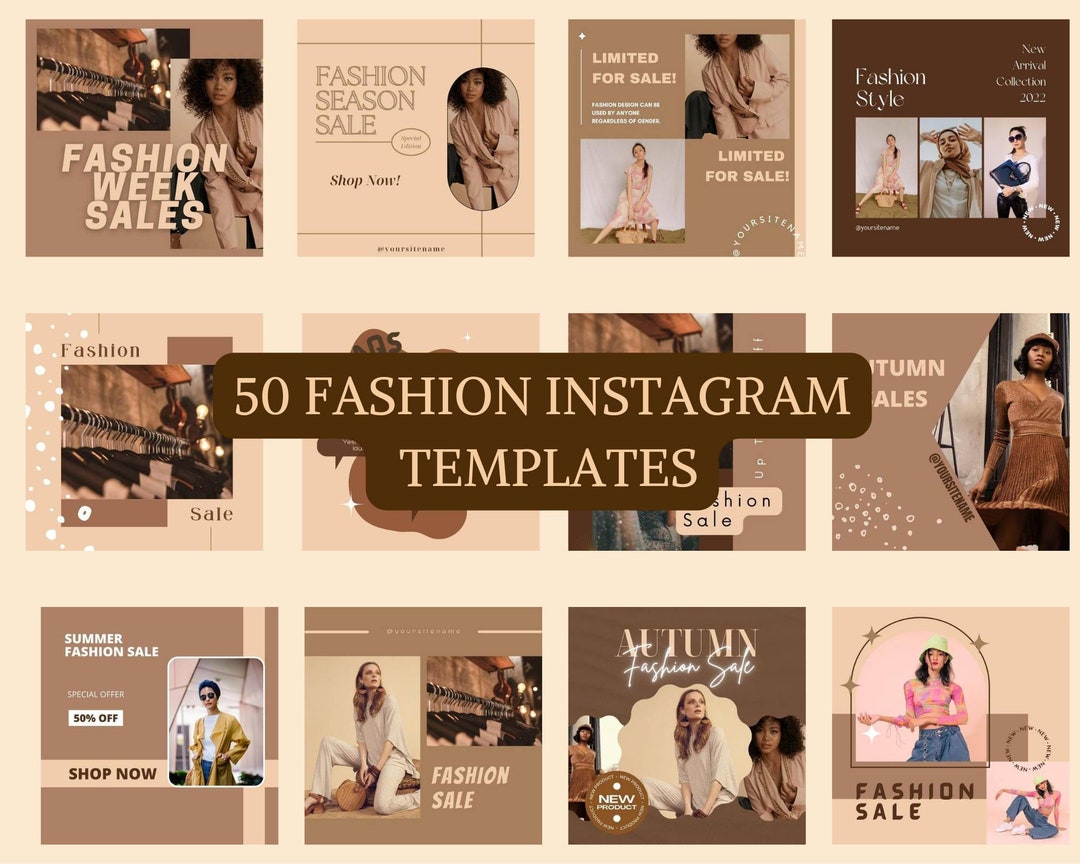 50 Fashion Instagram Templates| Fashion Design Posts | Trendy Instagram ...