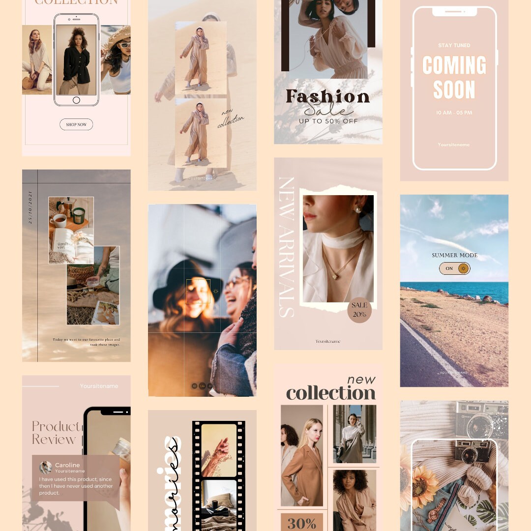 50 Aesthetic Instagram Story Template, Luxury and Realistic Templates ...