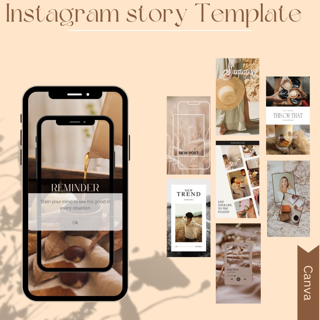 50 Aesthetic Instagram Story Template, Luxury and Realistic Templates ...