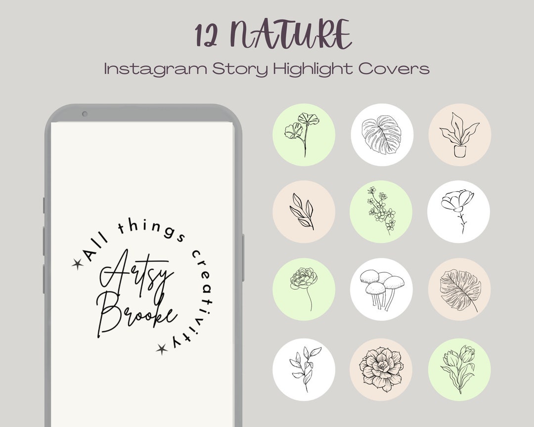 12 Nature Instagram Highlight Covers | Nature Instagram Icons | Neutral ...
