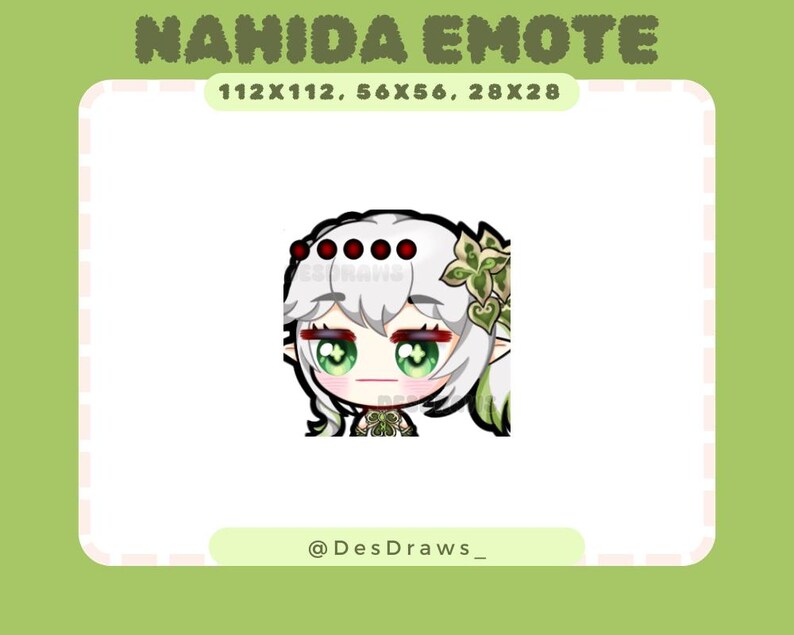 Genshin Impact Nahida Emote for Twitch, Discord, Youtube - Etsy