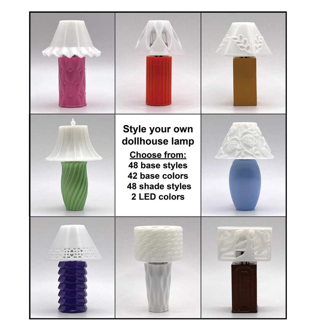 Customizable Dollhouse Lamp With Battery-operated LED - Etsy